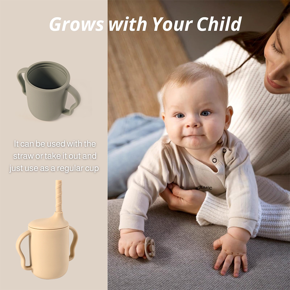 Silicone Baby Cups With Lids, Silicone Trainer Cup Toddler for Boys and ...
